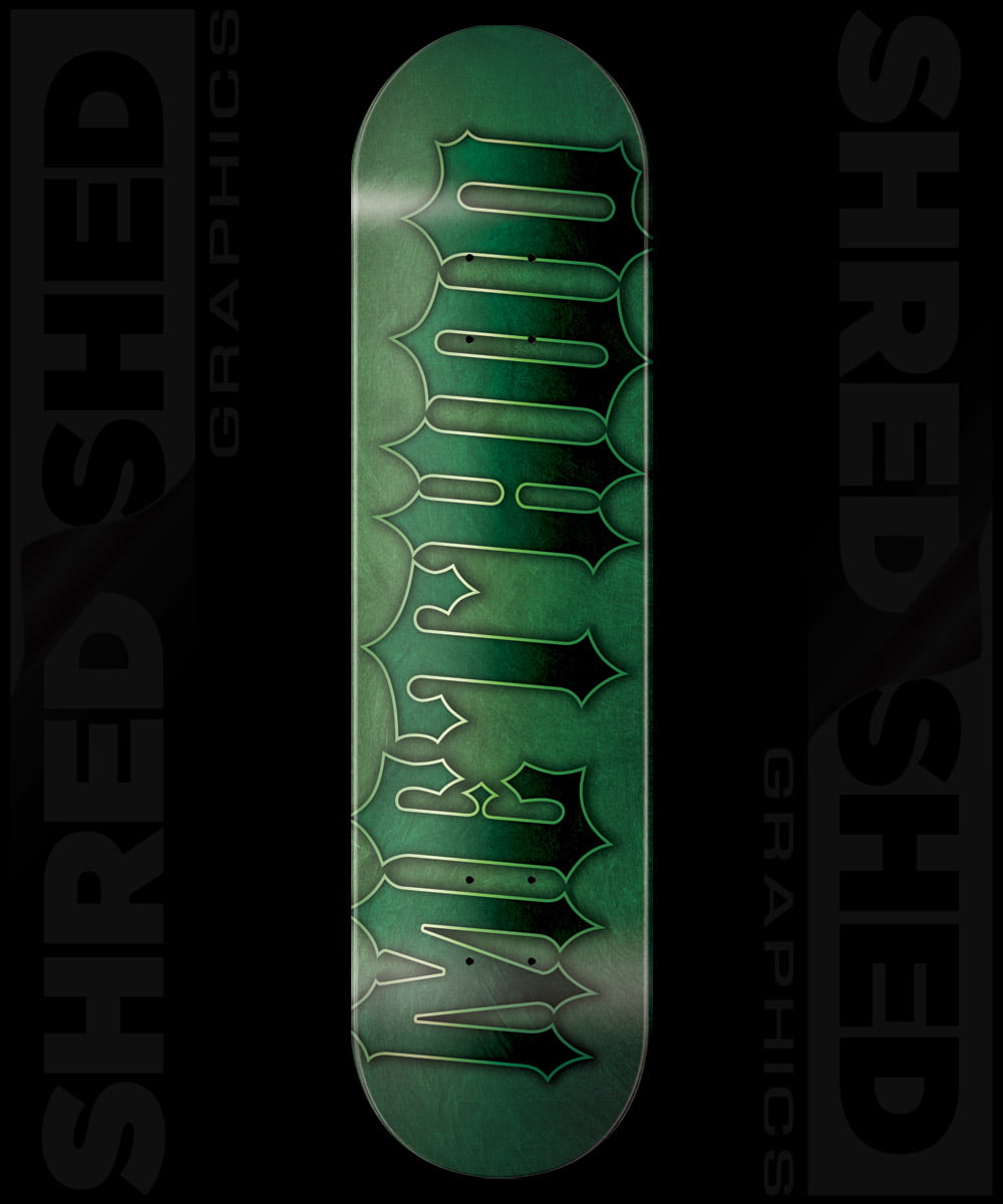 Method Board Shop - Single Deck - Epic Green - Shred Shed Graphics